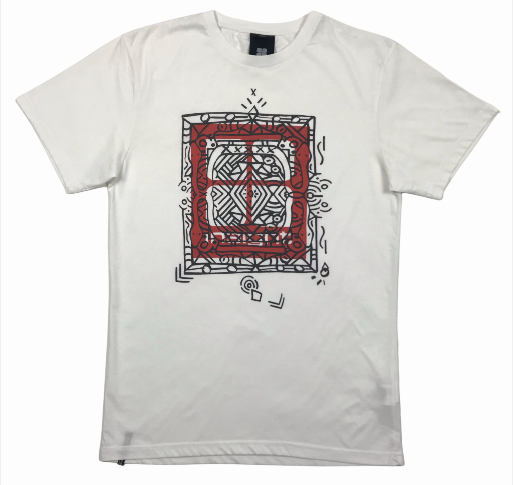 Insight Distortion Print White T-Shirt | The Rainy Days
