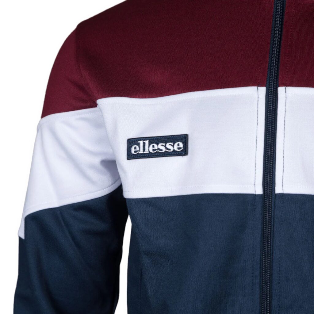 Ellesse Caprini Burgundy & Navy Track Jacket | The Rainy Days